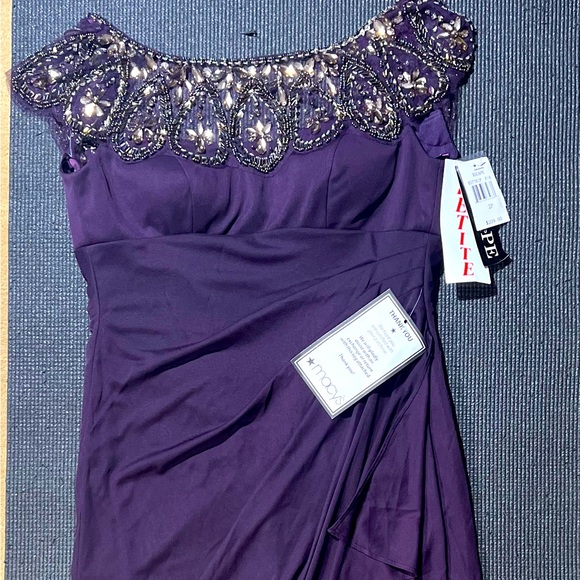 Xscape | Dresses | Xscape Purple Embroidered Dress | Poshmark
